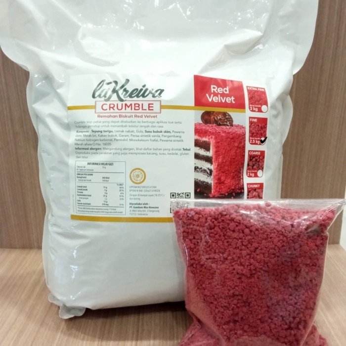 Jual Crumble Red Velvet Fine 100gr LaKreiva Remahan Biskuit Taburan ...
