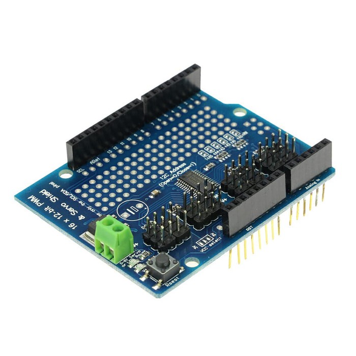 Jual servo shield 16 channel 12 bit pwm servo led shield untuk arduino ...