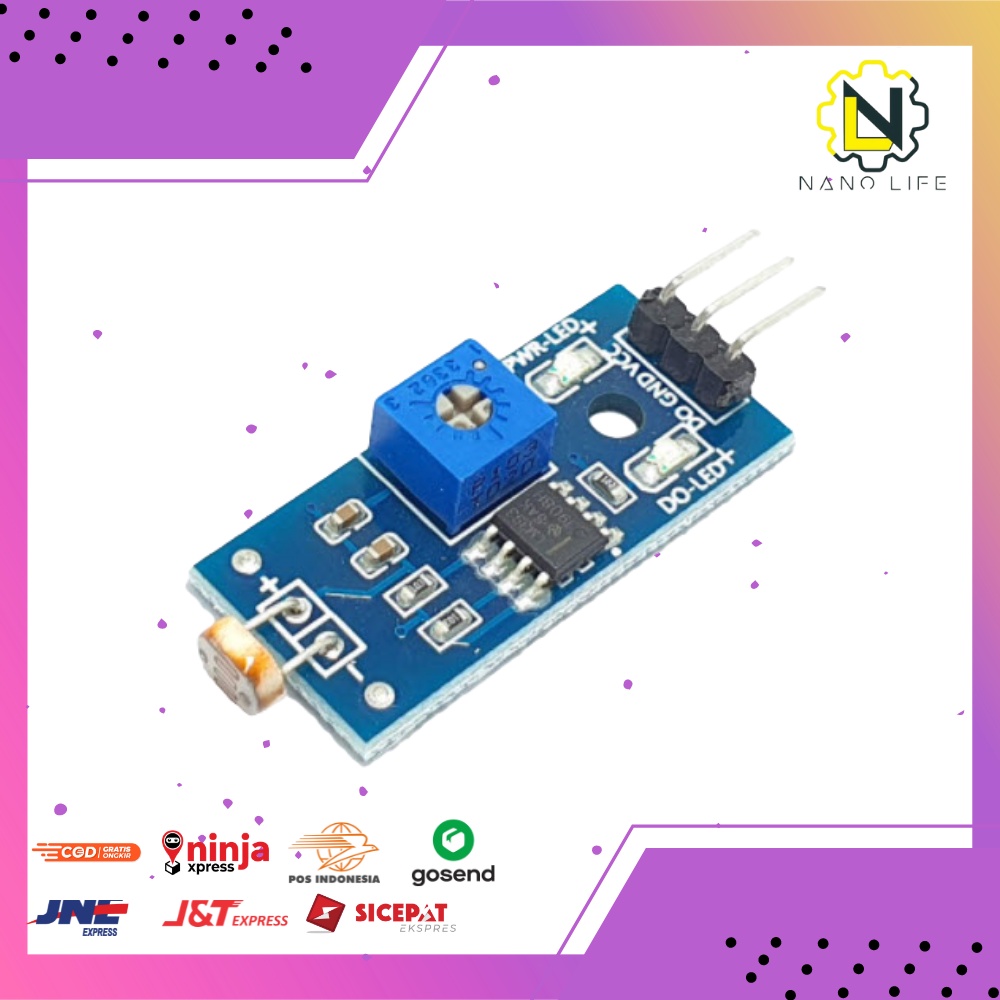 Jual Modul Sensor Cahaya dengan LDR Light Sensor Module untuk Arduino ...