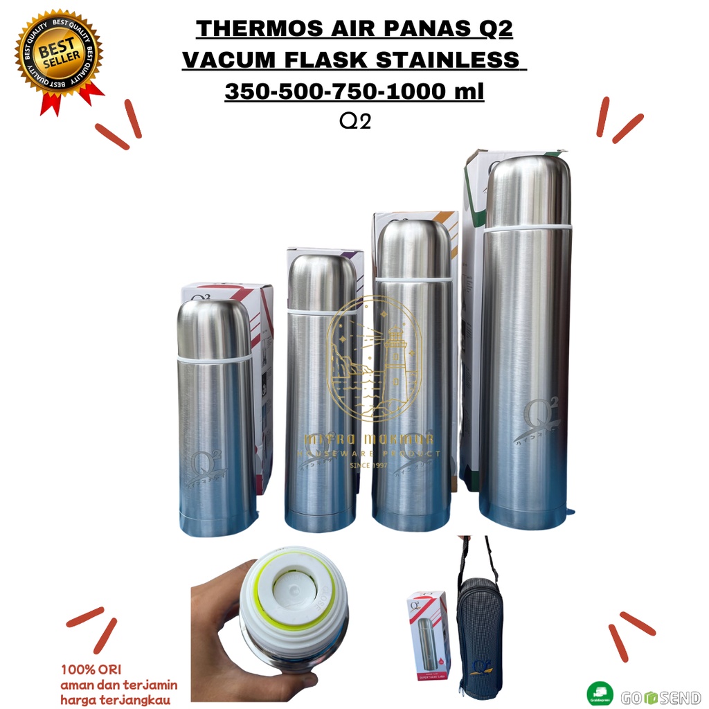 Jual SALE!! THERMOS AIR PANAS STAINLESS / VACUM FLASK 350-500-750-1000 ...