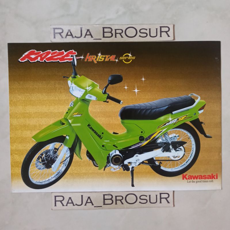 Jual Poster brosur katalog leaflet jadul lawas Kawasaki Kaze/Kaze R/Kaze VR Kristal Series 2004 ...