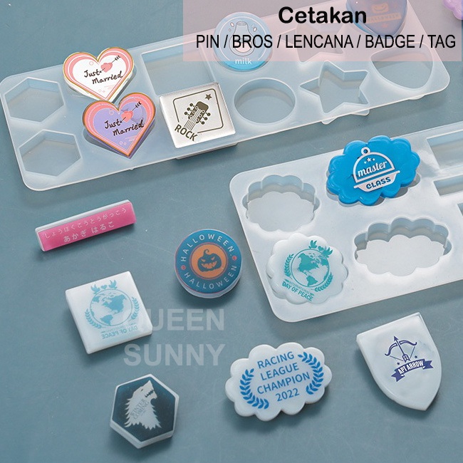 Jual Cetakan Tag Bros Pin Lencana Badge Pendant Gantungan Kunci DIY Pop ...