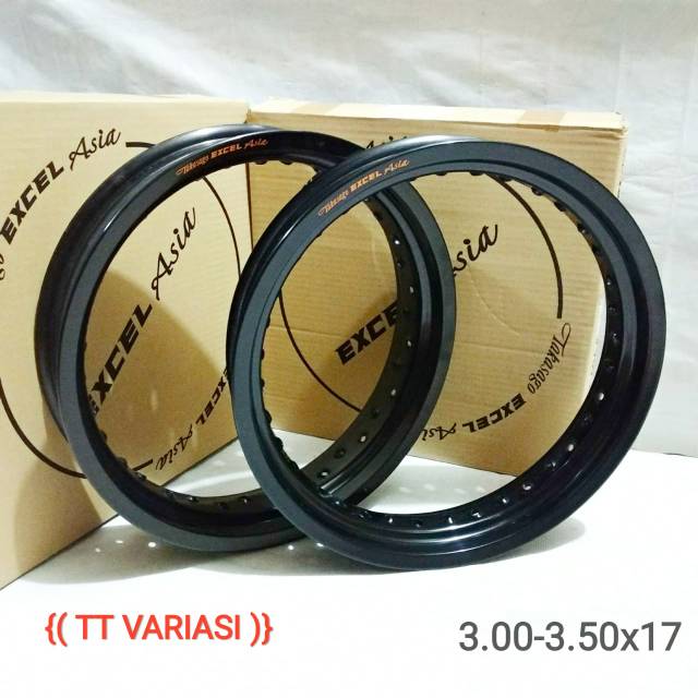 Jual Velg set TAKASAGO EXCEL ASIA 300 - 350 x 17 HITAM | Shopee Indonesia