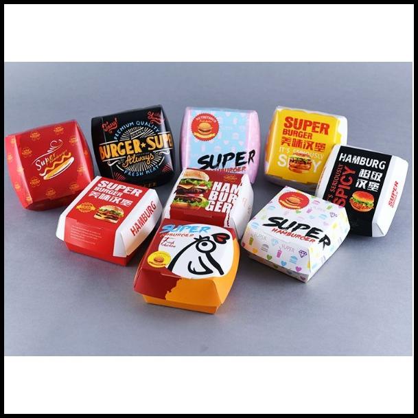 Jual Kotak Burger Packaging Dus Sandwich Roti Makanan Packaging Hampers ...