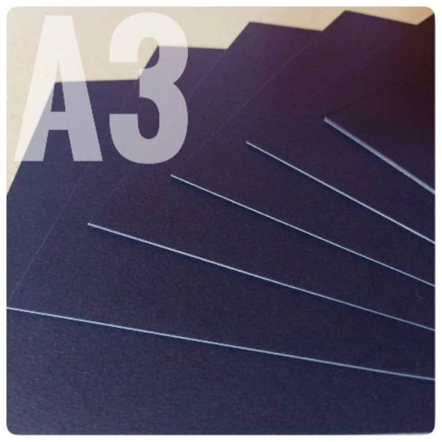 Jual ( 50 Lembar ) Kertas Karton Hitam / Aster Black 190 Gsm Uk A3 29.7 ...