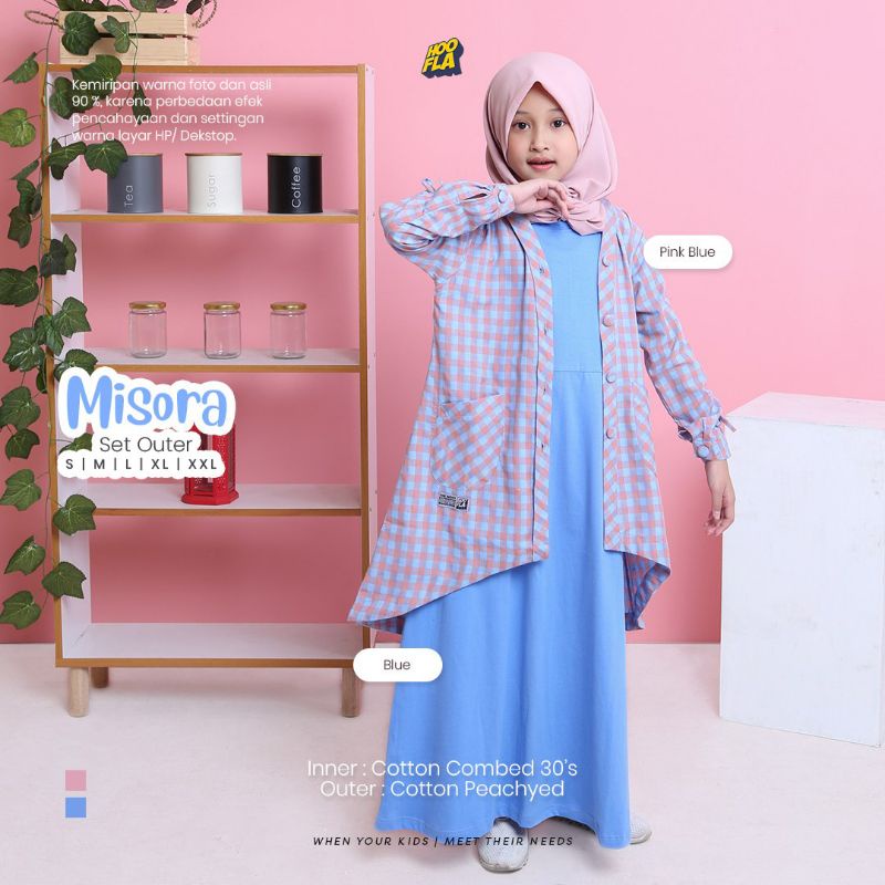 Jual HOOFLA KIDS Misora Set Outer Anak MISO 01 Warna Pink Blue Biru ...