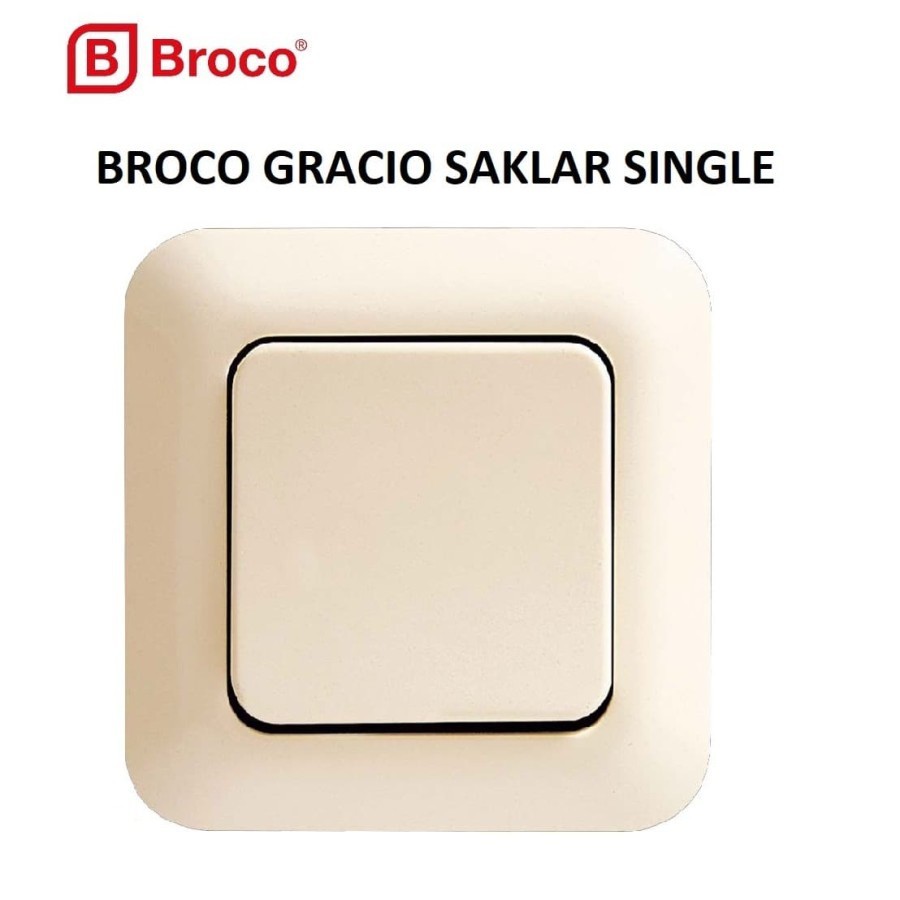 Jual Broco Saklar Single GRACIO - Cream Engkel 1 Gang 1 Way | Shopee ...