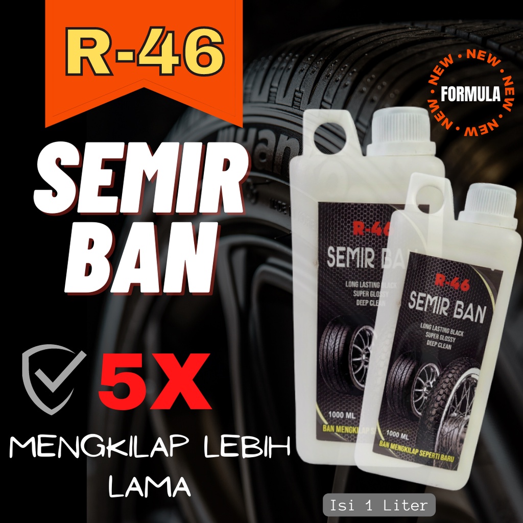 Jual Semir Ban Motor dan Mobil R-46 Ukuran 1000ML / 1Liter | Shopee ...
