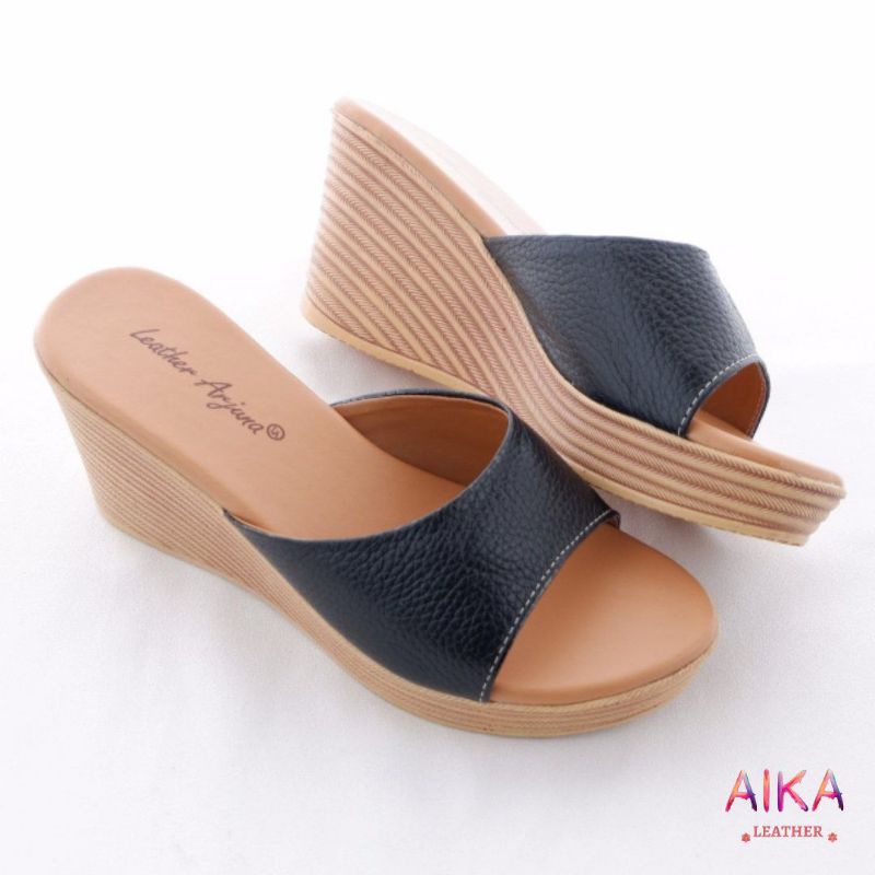 Jual Sandal Sendal Selop Kulit Wedges Wanita Papirut Terbaru Odense ...