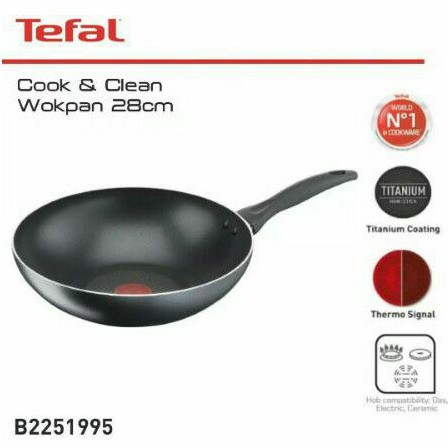 Jual Tefal Cook & Clean Wokpan / Wajan 28 cm | Shopee Indonesia