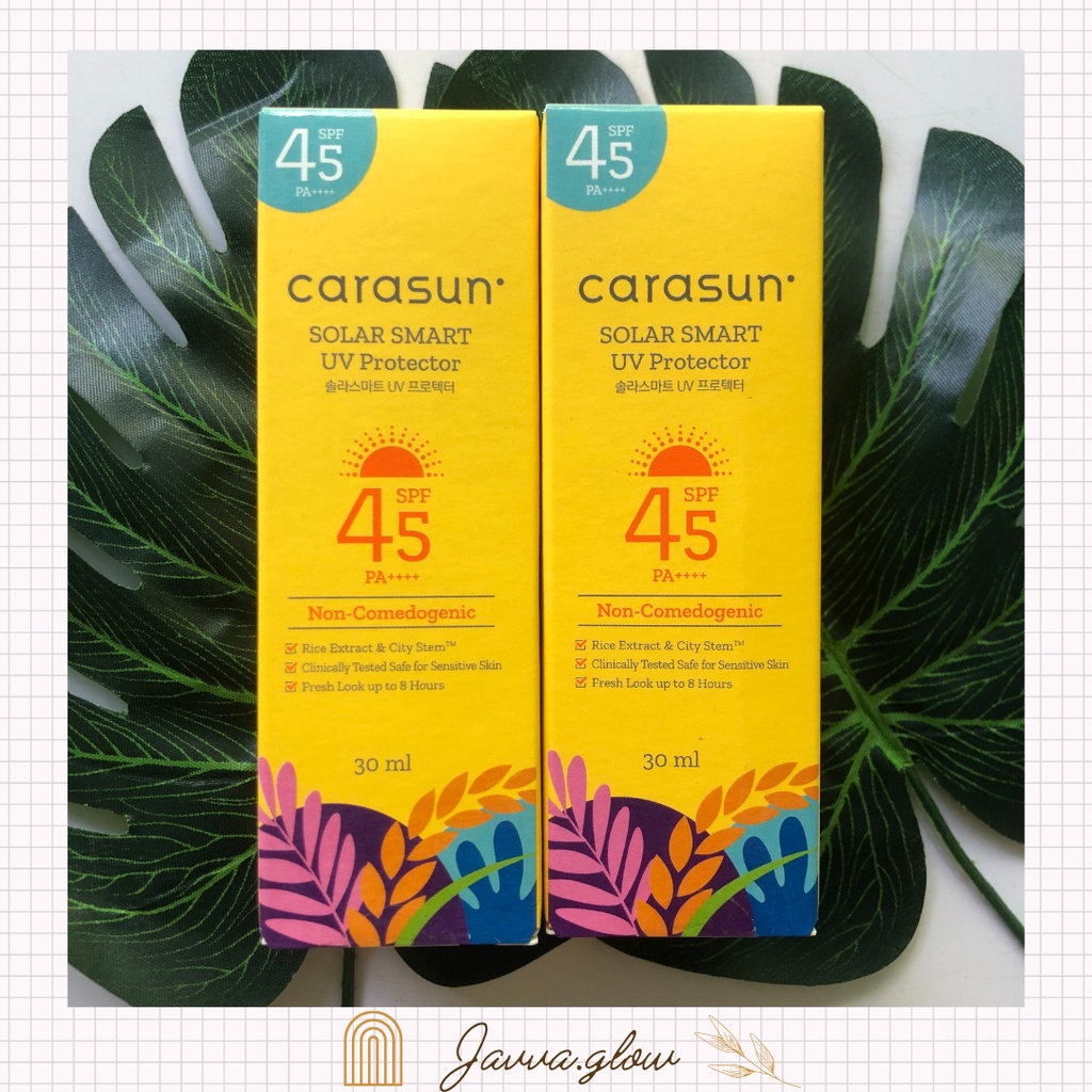Jual CARASUN Solar Smart UV Protector Sunscreen SPF 45 PA++++ 30ml | Shopee Indonesia