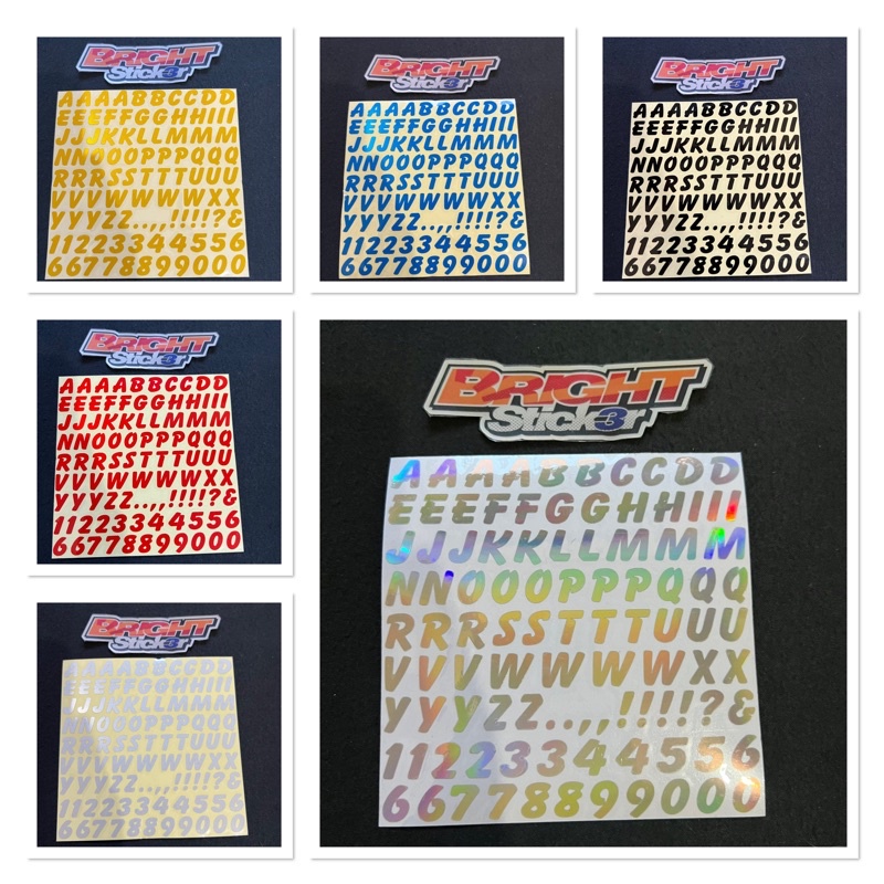 Jual STICKER STIKER ABJAD HURUF ANGKA LEMBAR SET CUTTING | Shopee Indonesia