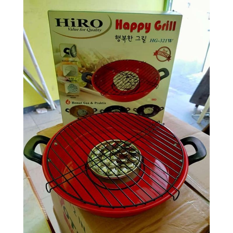 Jual Happy call grill Hiro panci bakaran alat panggang alat bakar bagus dan tebal | Shopee Indonesia