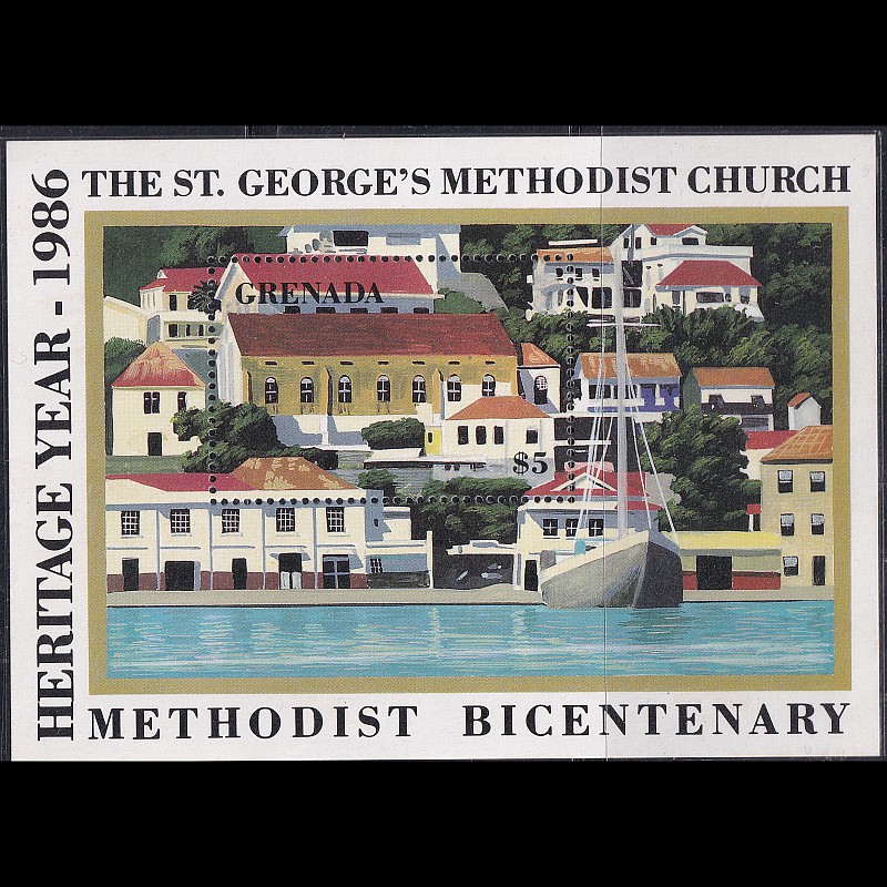 Jual Prangko Grenada 1986 - The 200th Anniversary of Methodist Church ...