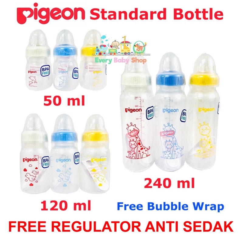 Jual PIGEON STANDARD Botol Susu Bayi 50ml / 120ml / 240ml Standar ...