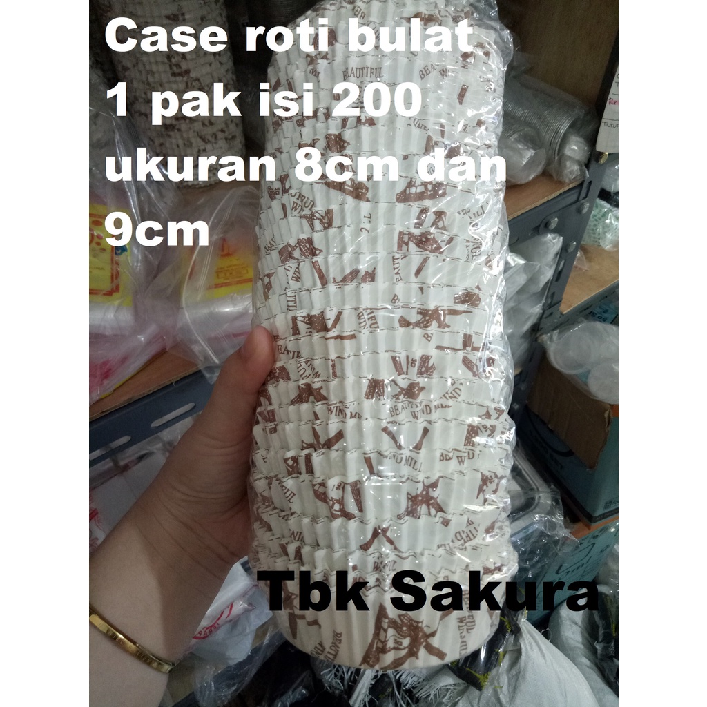 Jual case roti bulat 8cm per PAK 200Pcs | Shopee Indonesia