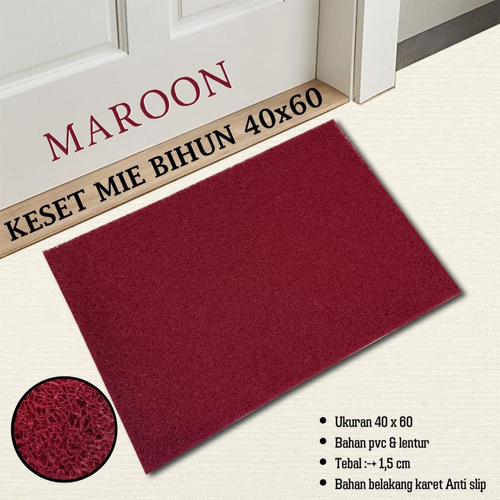 Jual Keset Karpet PVC Mie / Bihun 40 x 60 Keset Kaki Keset Kamar Mandi ...