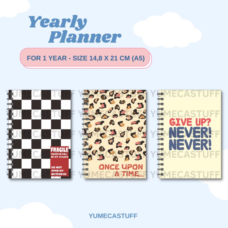 Jual Yearly Planner A5 / Weekly Monthly Planner / Daily Plan Schedule ...