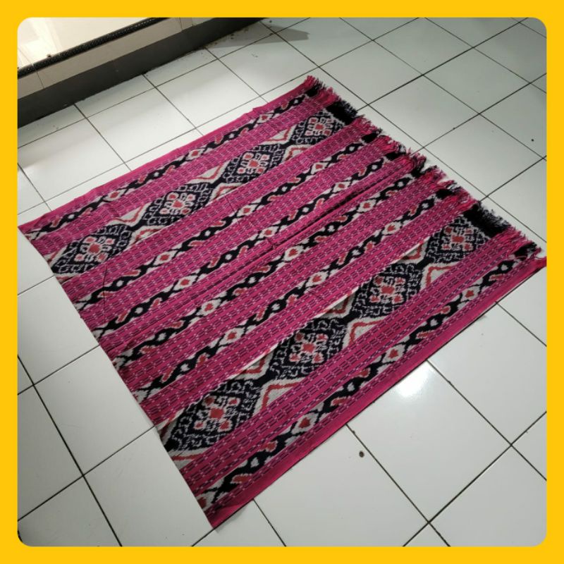 Jual Kain batik tenun warna pink ungu lilac motif simpel tenunan jepara ...