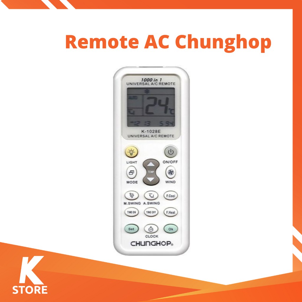 Jual Remote AC + Baterai Universal K-1028E - Original | Shopee Indonesia