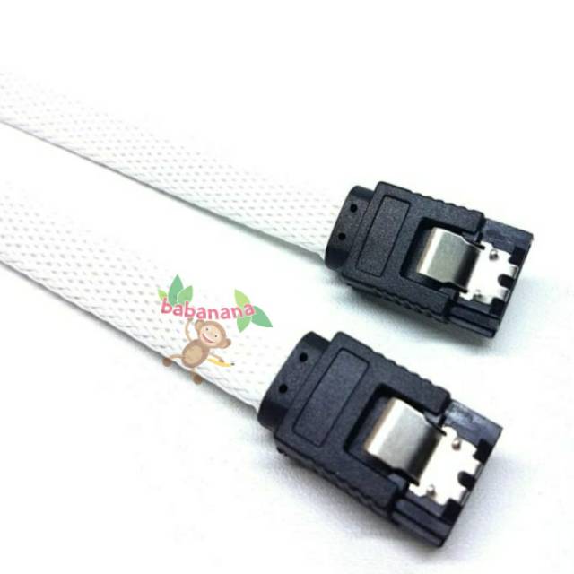 Jual Kabel Sata Data 3 sleeved lurus 6gpbs hdd ssd cable harddisk putih ...