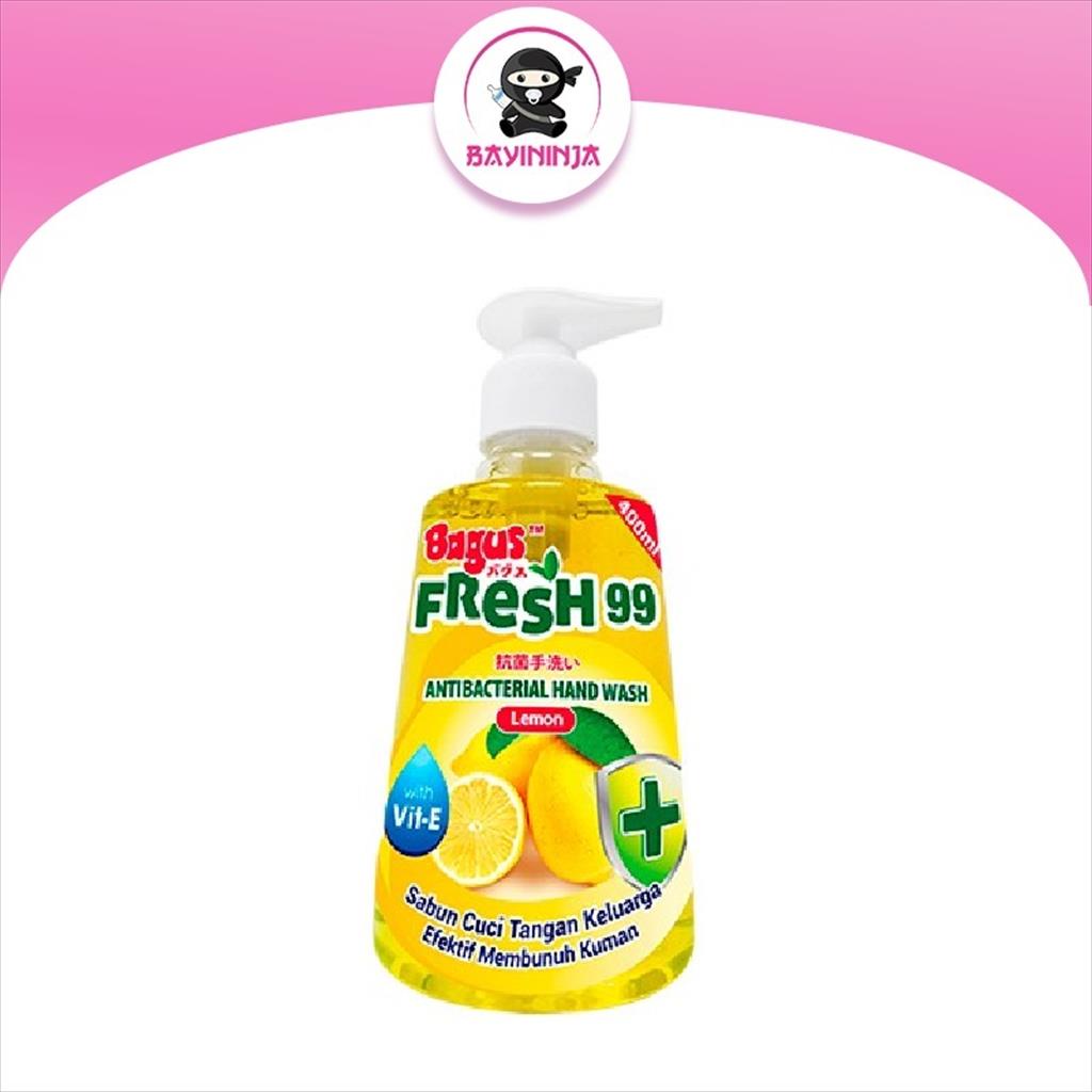Jual BAGUS Fresh 99 Sabun Cuci Tangan Anti Bakteri Pump 400 ml | Shopee ...