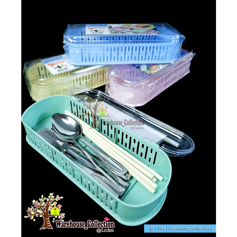 Jual Tempat Sendok & Garpu Yoshikawa Chopsticks Box St-02 / Tempat ...