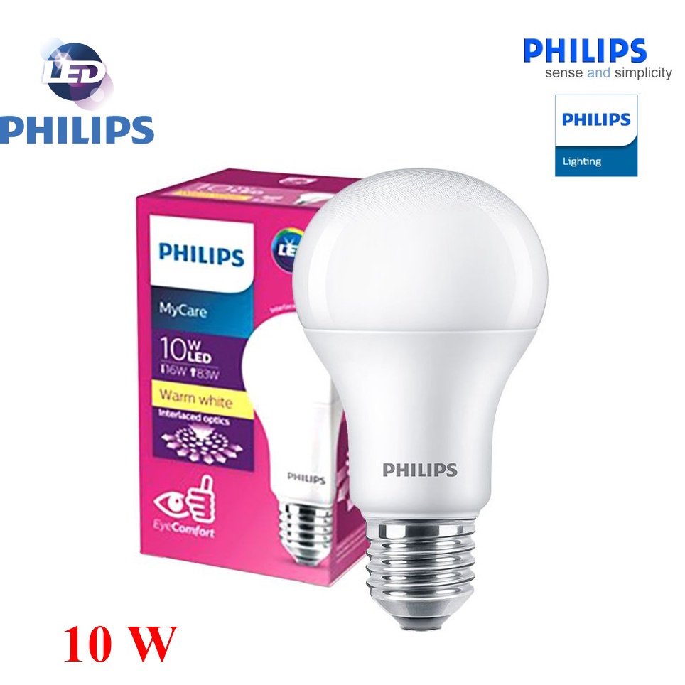 Jual Lampu LED PHILIPS 10 Watt Fitting E27 LED Bright 10 W Bulb 10Watt | Shopee Indonesia