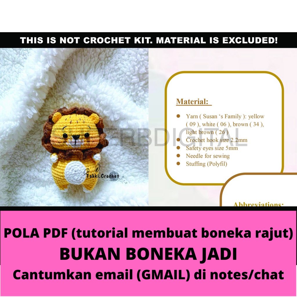 Jual [PDF FILE] (Pola Membuat Boneka Amigurumi) Amigurumi Doll by Tokki ...
