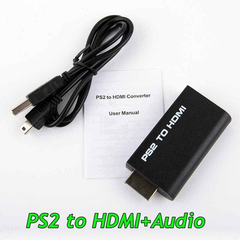Jual PS2 to HDMI Audio Video AV Adapter Converter 3.5mm Audio Output ...