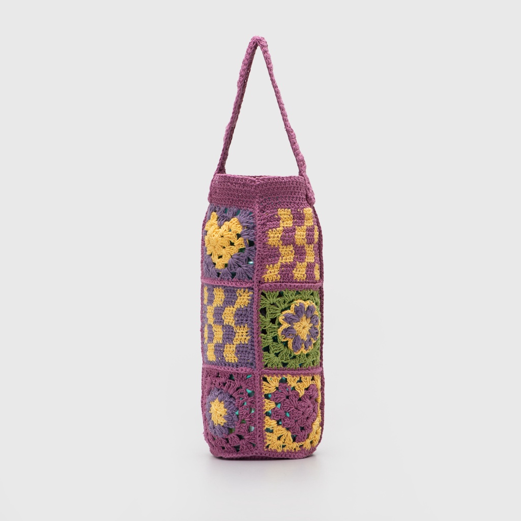 Jual Adorableprojects - Cady Knit Bottle Bag Purple - Tas Botol Minum ...