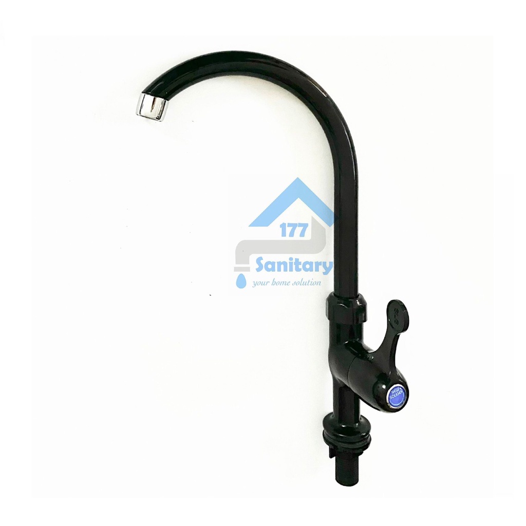 Jual Kran angsa Meja Plastik HITAM B1- keran air sink pipa dapur cuci ...