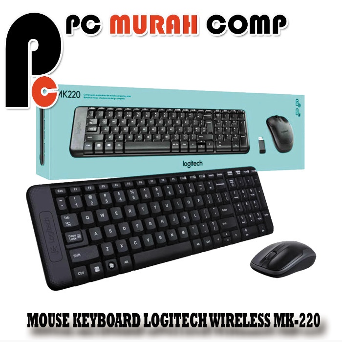 Jual Keyboard Mouse Combo Wireless Logitech MK 220 ORIGINAL | Shopee ...