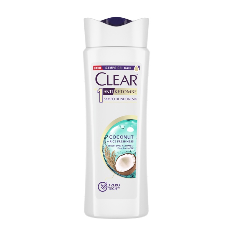 Jual Clear Women Shampoo Coconut plus Rice Freshness 160ml | Shopee ...