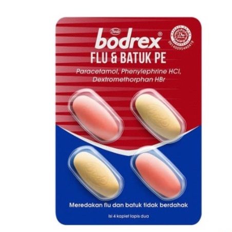 Jual BODREX FLU BATUK Berdahak PE & Batuk Tidak Berdahak Strip 4 Tablet ...