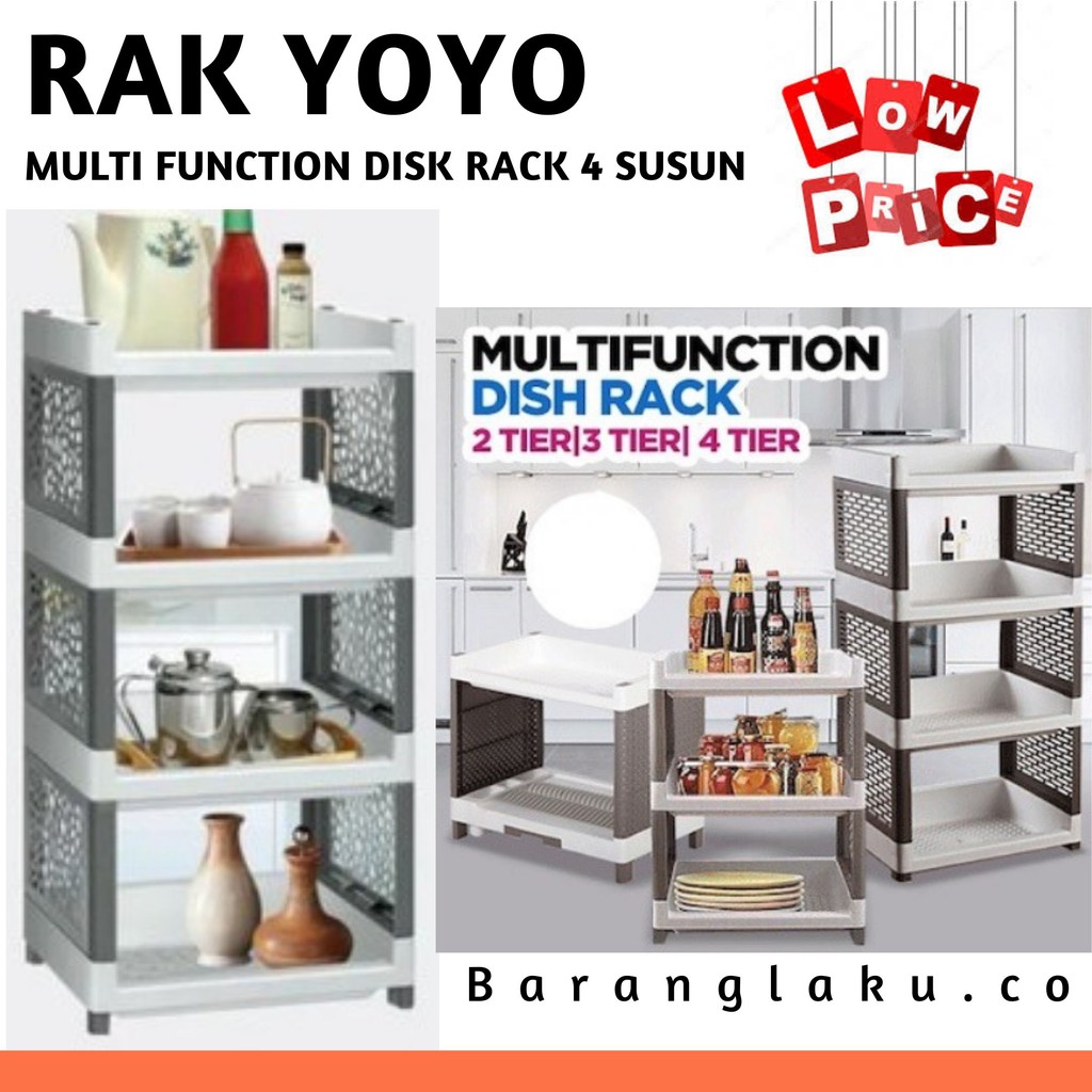 Jual RAK YOYO / RAK PLASTIK SERBAGUNA 4 SUSUN IYN-083ST | Shopee Indonesia