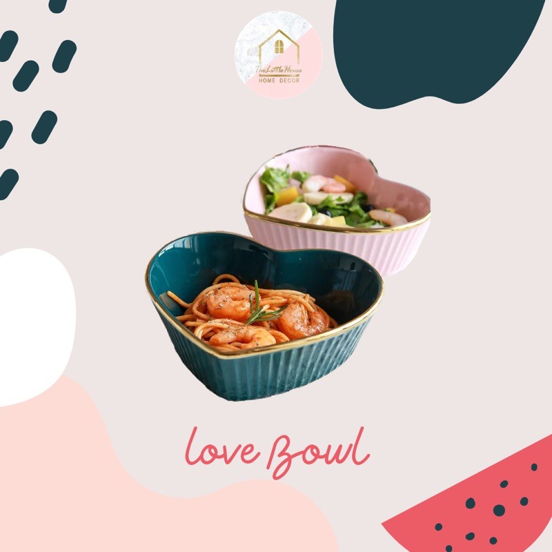 Jual LOVE BOWL / BOWL BENTUK HATI / BOWL KERAMIK / MANGKUK KERAMIK ...