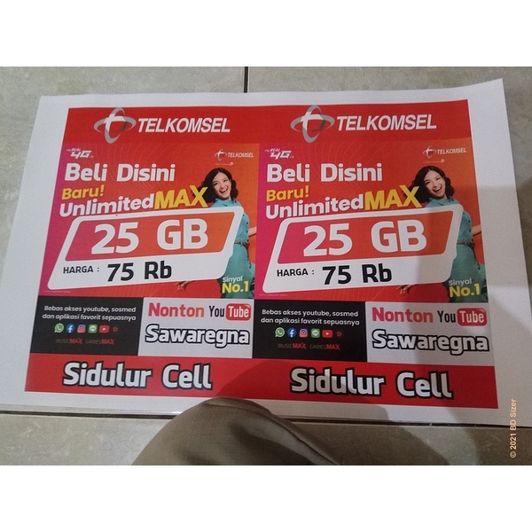 Jual Cetak poster A3 informasi poster harga paket unlimeted telkomsel ...