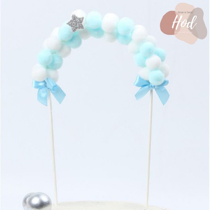 Jual Topper Pompom Gate Kue Ulang Tahun Bentuk Gerbang Setengah ...
