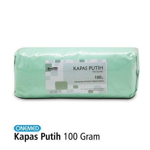 Jual Kapas Putih Pembalut OneMed 100gr | Shopee Indonesia