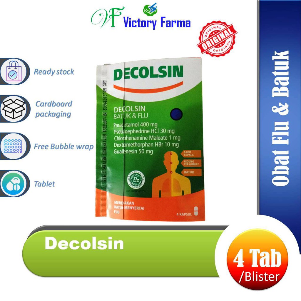 Jual Decolsin Flu dan Demam Sachet 4 Kapsul | Shopee Indonesia