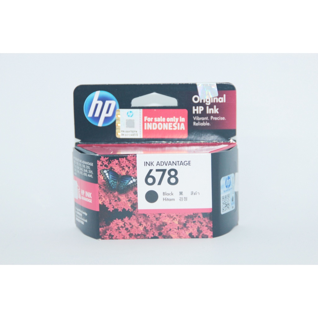 Jual Ink Cartridge Printer HP 678 Hitam (Original HP Ink) | Shopee ...