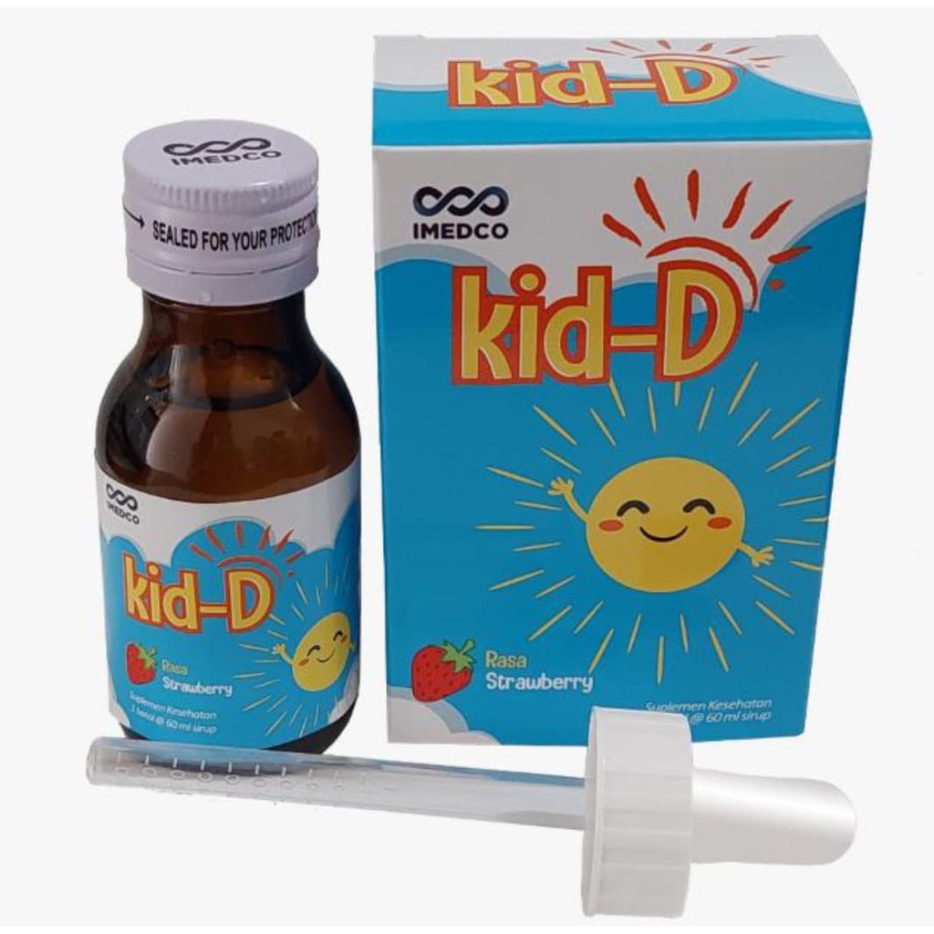 Jual Kid-D Kid D Vitamin D3 400IU Anak Rasa Strawberry Botol isi 60ml ...