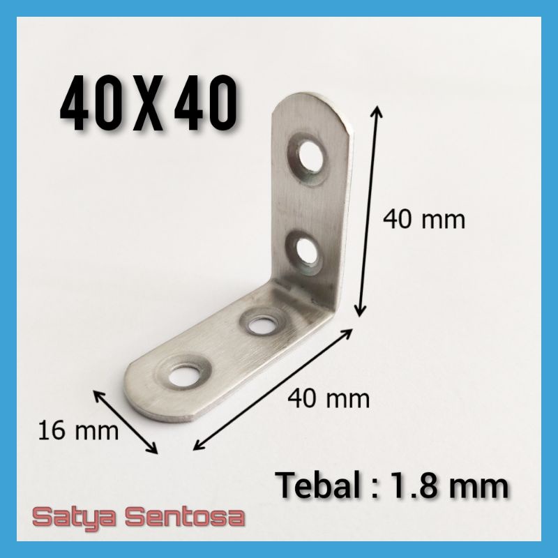 Jual Siku L 40 x 40 mm Stainless Steel | Siku Penyangga Stainless 40x40 ...