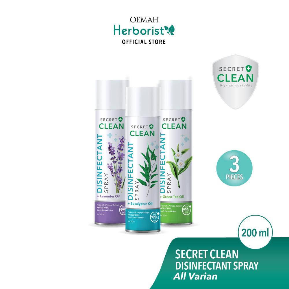 Jual Secret Clean Paket Lengkap Disinfectant Spray Aerosol 200ml ...
