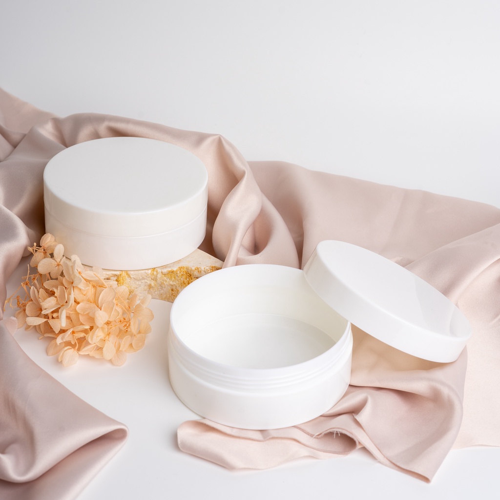 Jual Pot lulur Kosong 250 gr putih/ kemasan/Wadah kosong lulur 250 gr ...