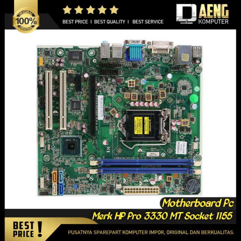 Jual Motherboard Mainboard Mobo Pc Merk HP Pro 3330 MT Socket 1155 ...