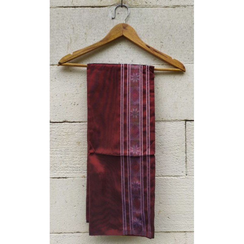 Jual kain tenun songket Baron merah maroon Z2 | Shopee Indonesia