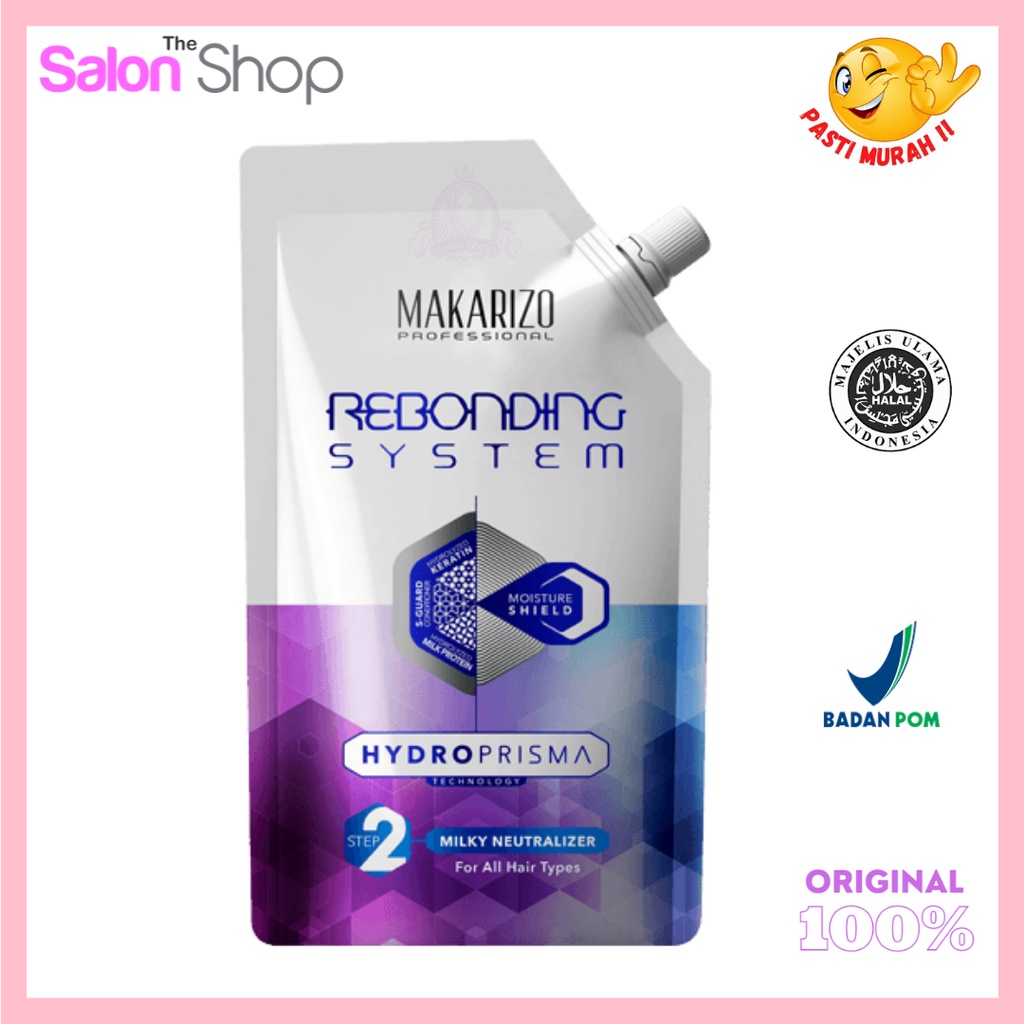 Jual Makarizo Professional | Makarizo Rebonding System Hydroprisma Milky Neutralizer 500ml Pouch ...