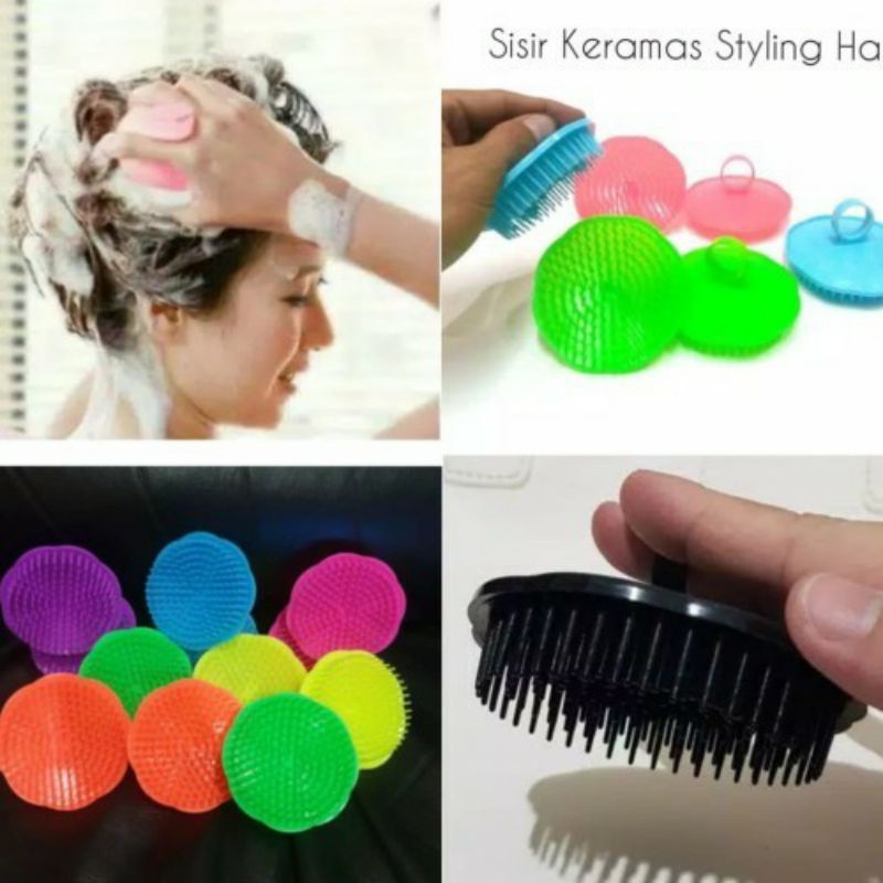 Jual SIKAT SISIR CUCI RAMBUT PLASTIK Sisir Gosok Rambut Keramas Alat ...